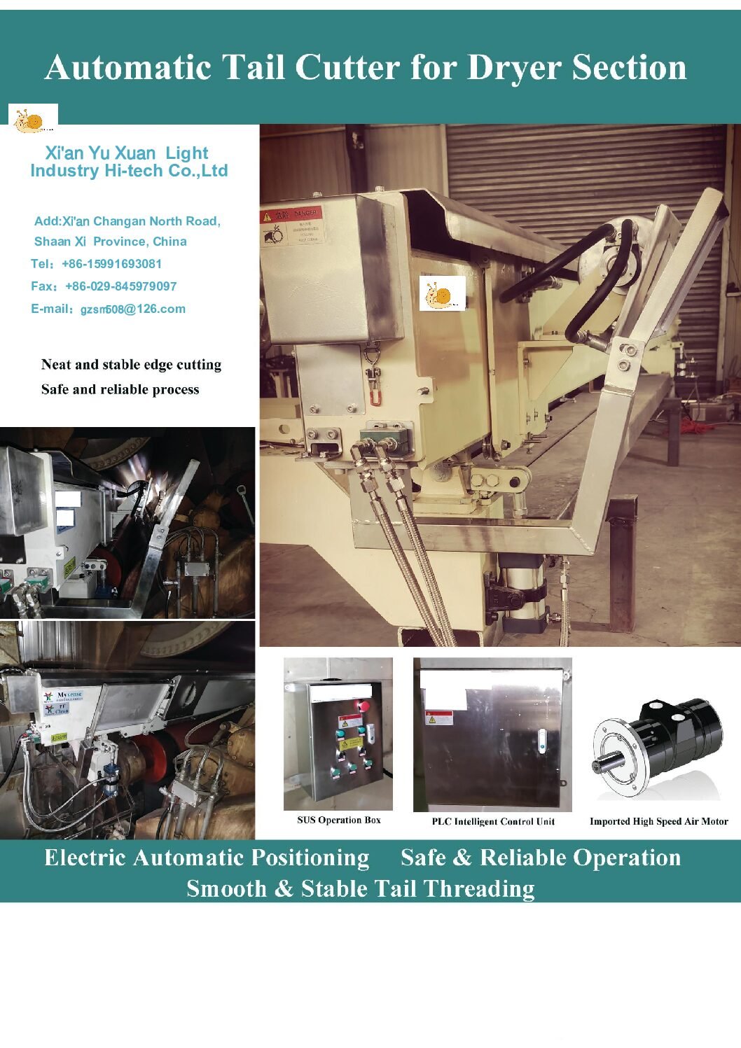 Paper machine Auxiliary system,Tail cutter,Oscilate shower,Turn up ...